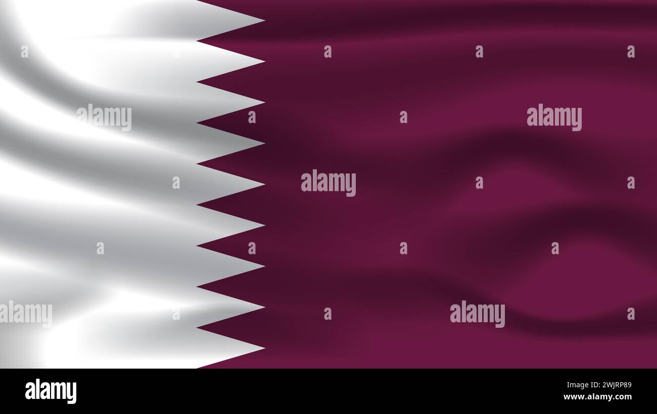 Drapeau vecteur nation qatar doha Banque de photographies et d’images à ...