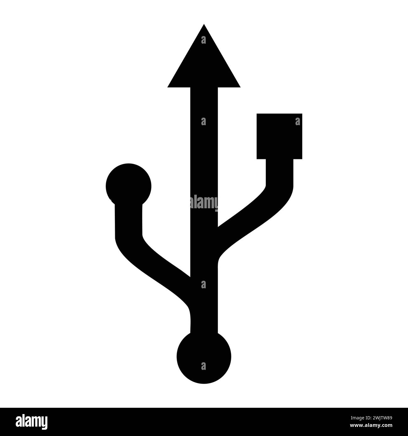 Icône USB. Illustration vectorielle. Symbole et symbole du disque flash ...
