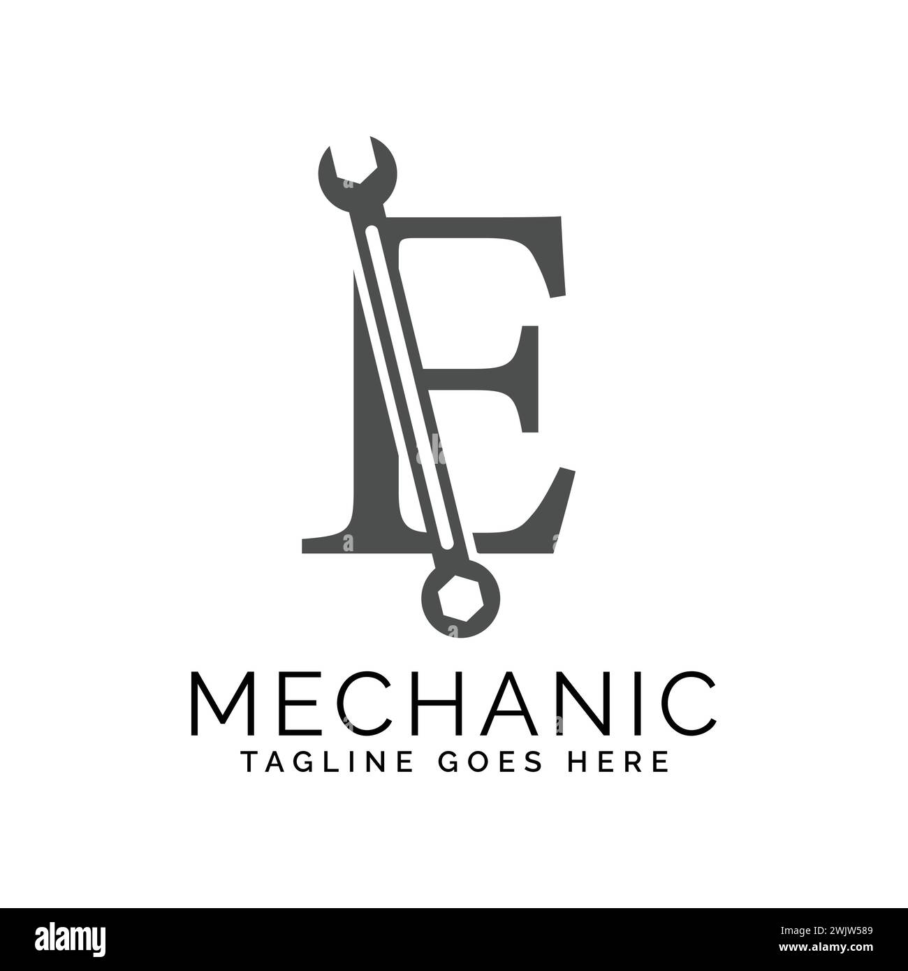 Lettre E Logo Outils Banque Dimages Vectorielles Alamy