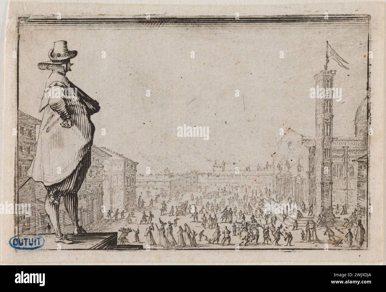 Jacques Callot (1592-1635) 'Les Caprices, place du Dôme à Florence ...