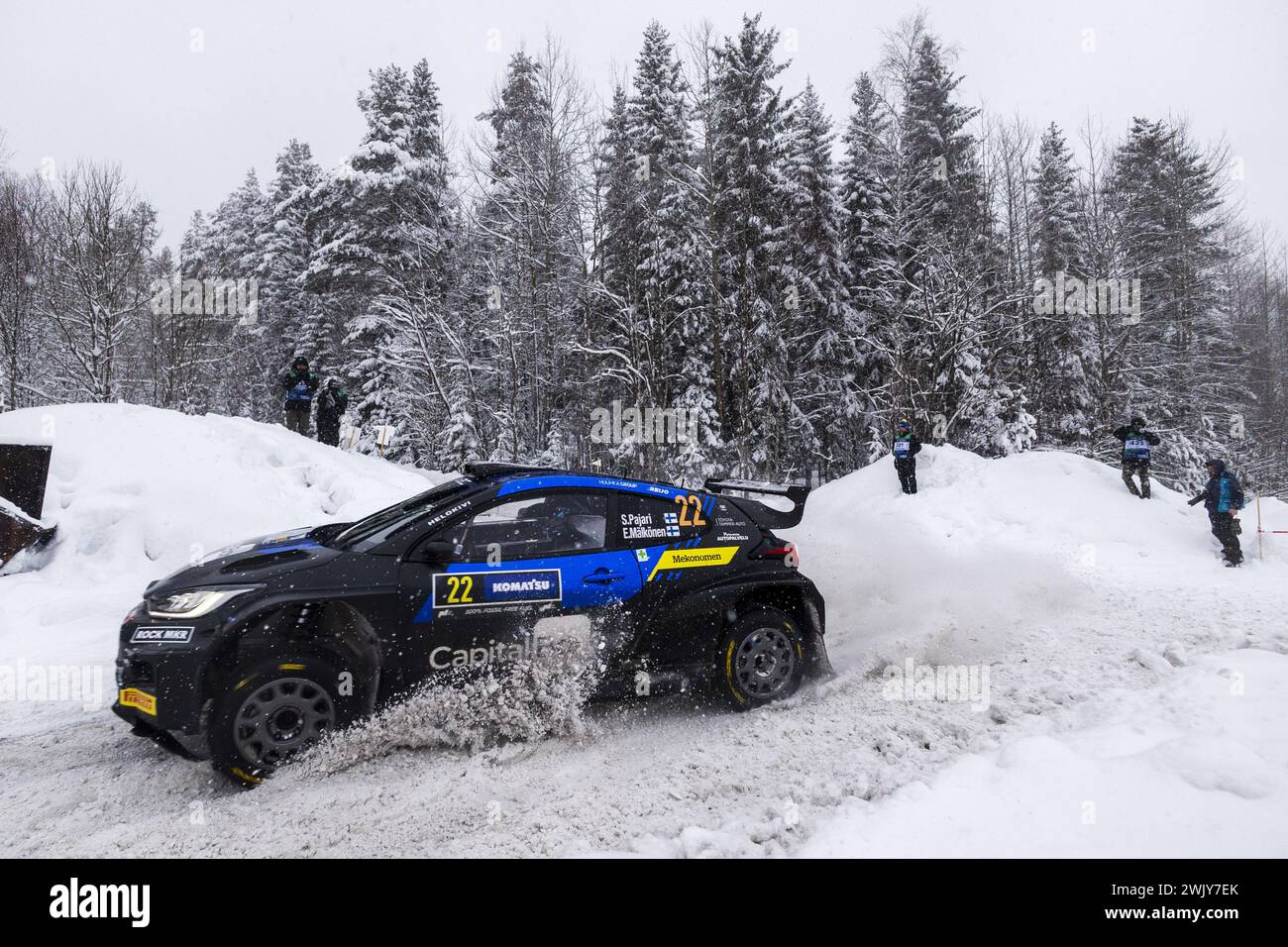 22 PAJARI Sami, MALKONEN ENNI, Toyota Yaris Rally2, action lors du ...