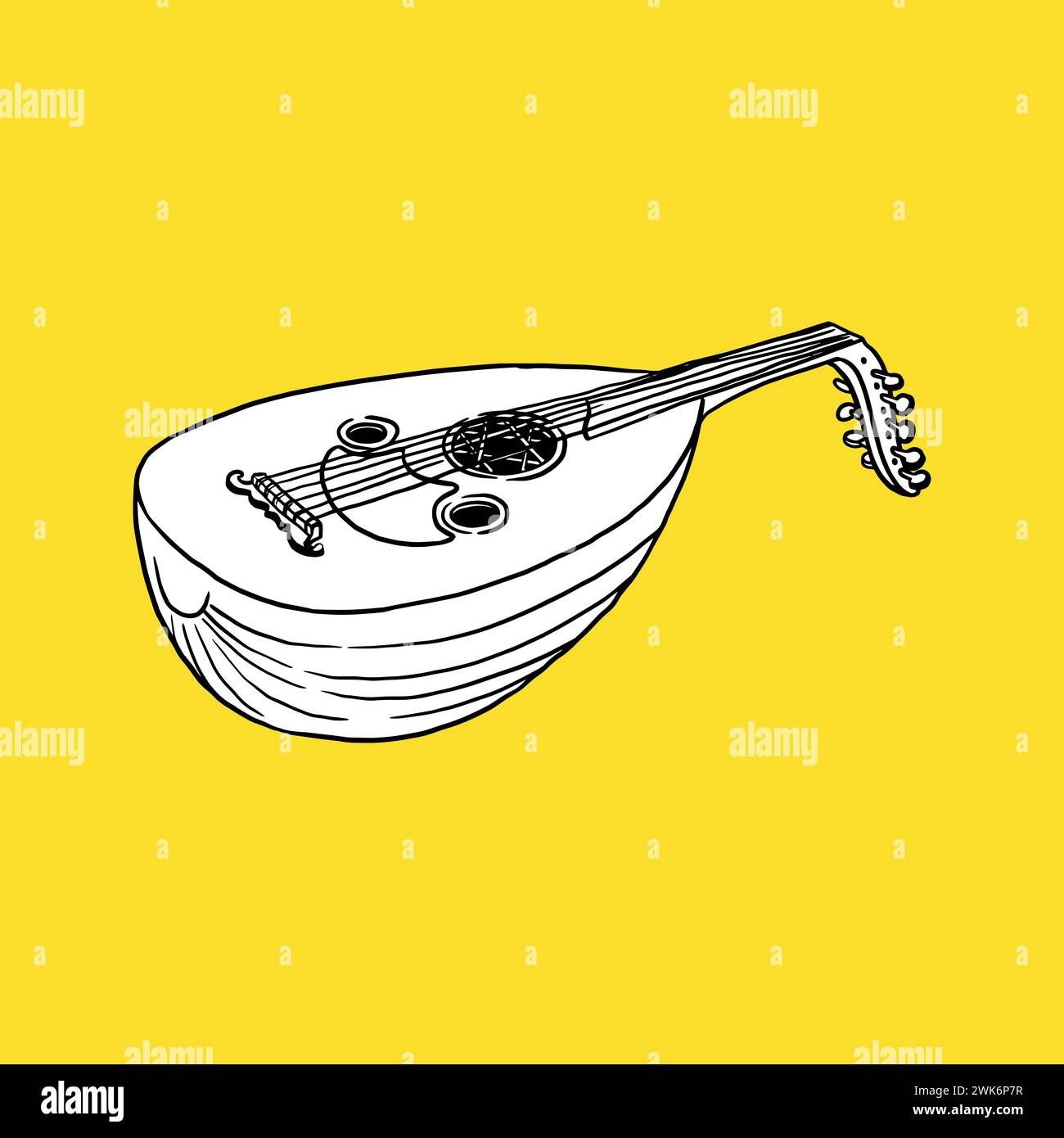 Oud musical instrument Banque d'images vectorielles - Alamy