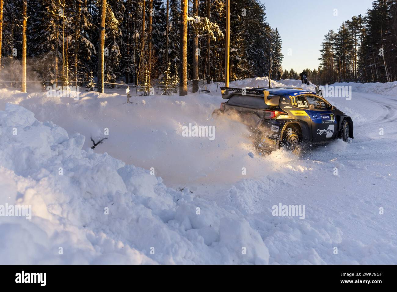 22 PAJARI Sami, MALKONEN ENNI, Toyota Yaris Rally2, action lors du ...