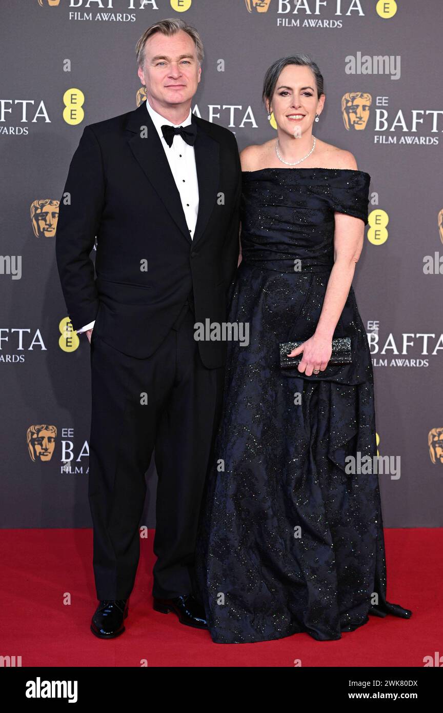 Christopher Nolan mit Ehefrau Emma Thomas BEI der Verleihung der BAFTA ...