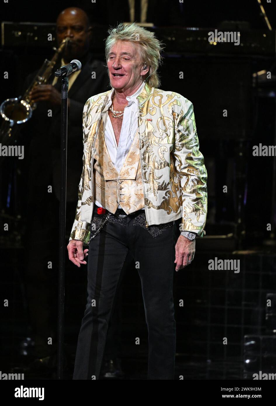 Rod Stewart se produit lors de la tournée 2024 au Hard Rock Live au ...
