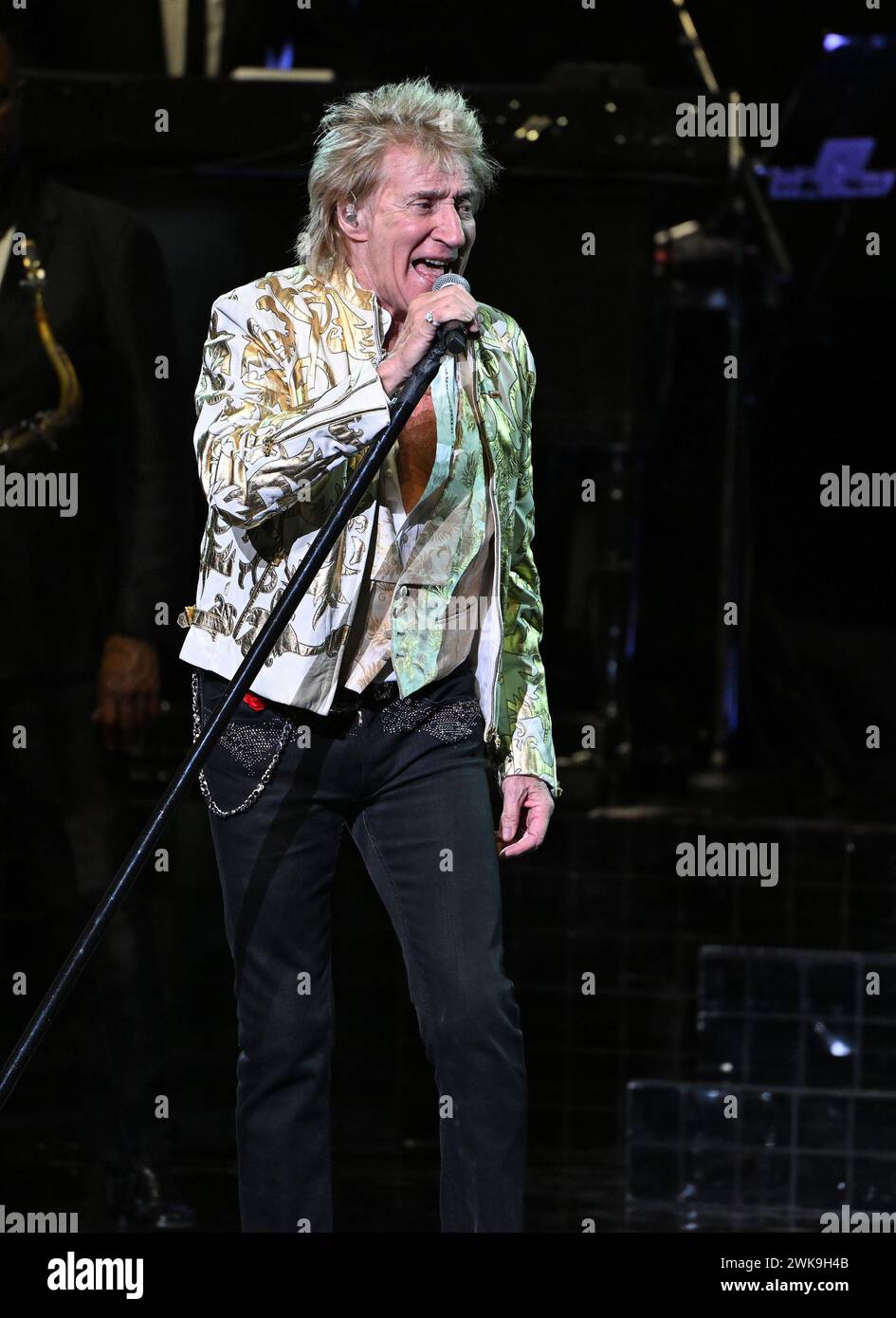Rod Stewart se produit lors de la tournée 2024 au Hard Rock Live au ...