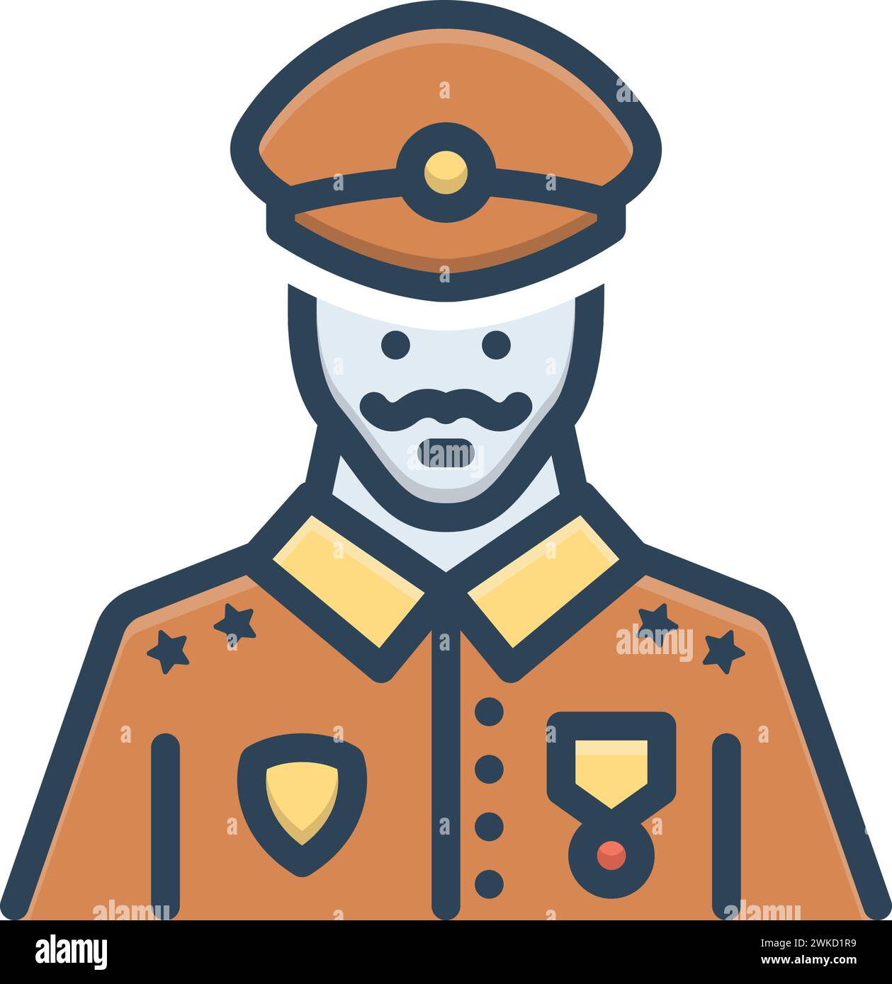 Commandant militaire Banque d'images vectorielles - Alamy