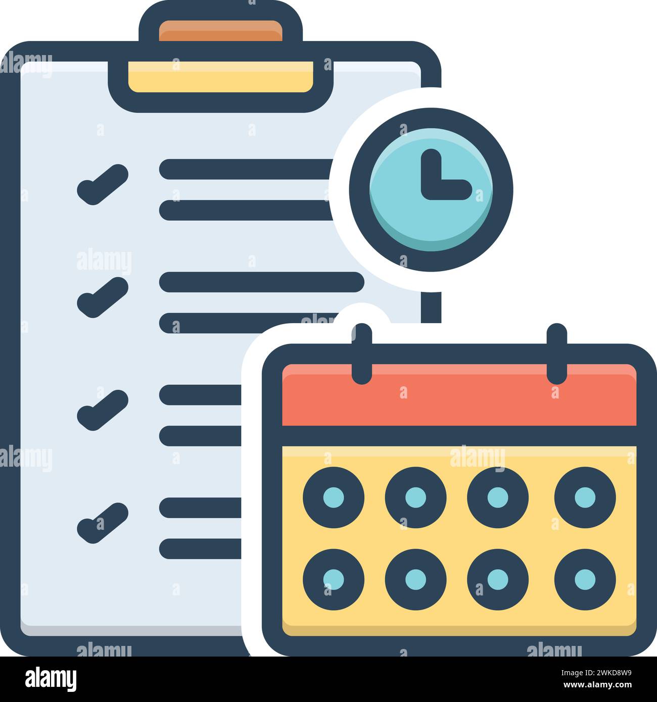 Calendrier de planification Banque d'images vectorielles - Alamy