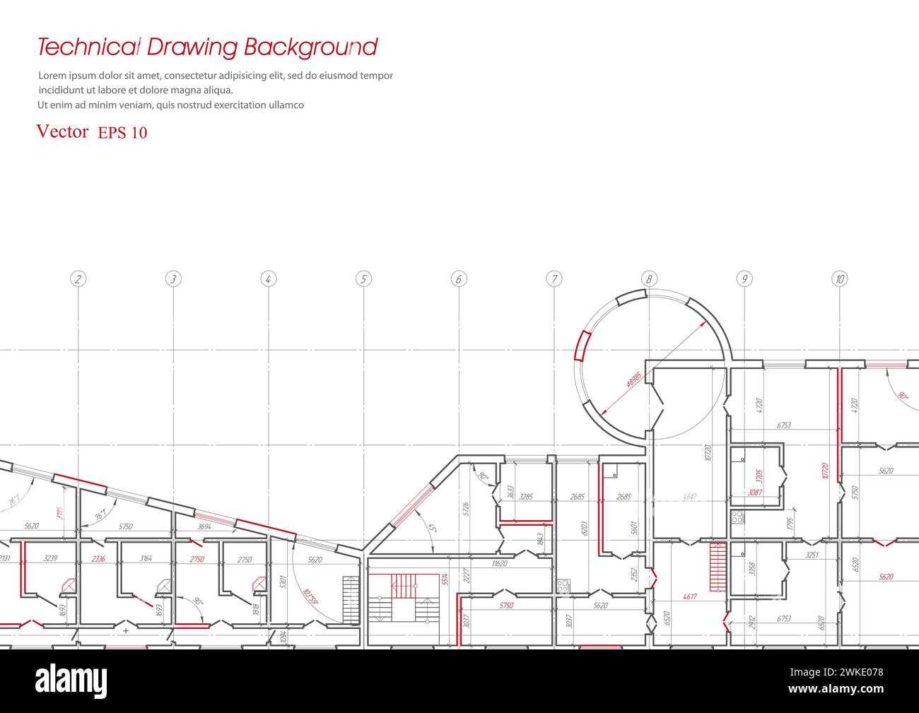 Architecturalplan Banque d'images vectorielles - Alamy
