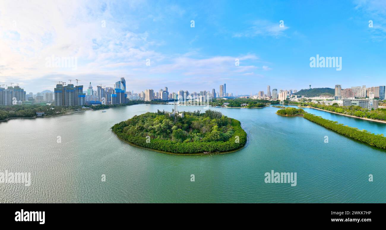 (240221) -- XIAMEN, 21 février 2024 (Xinhua) -- une photo aérienne ...