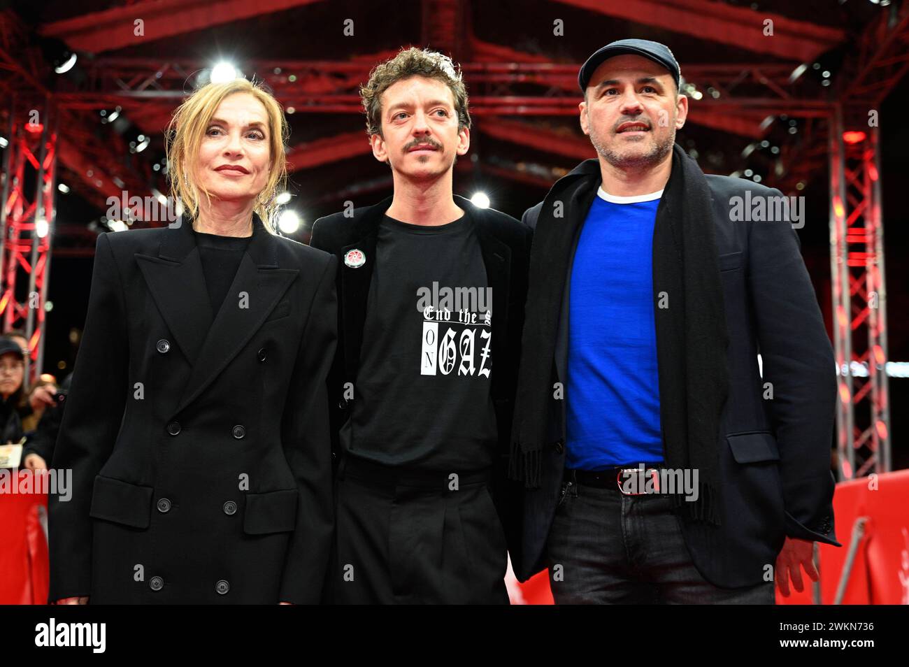 Isabelle Huppert, Nahuel Perez Biscayart und Stephane Rideau BEI der ...