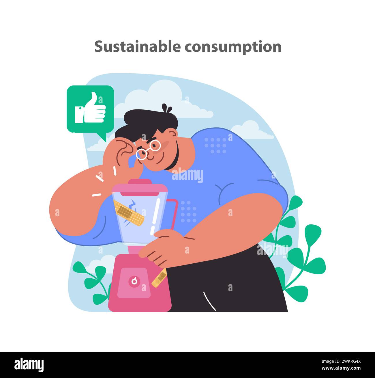Consommation consciente des ressources Banque d'images vectorielles - Alamy