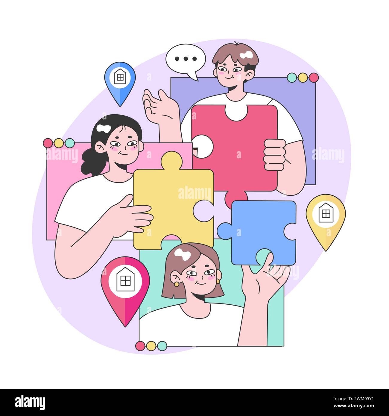 Quartier commun Banque d'images vectorielles - Alamy