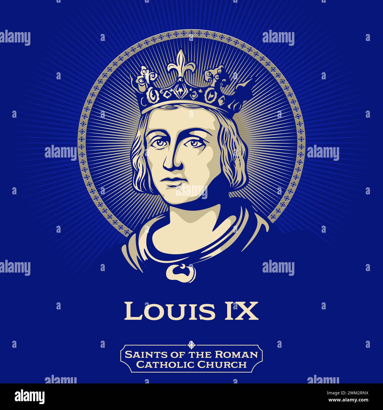 Louis ix king france Banque d'images vectorielles - Alamy