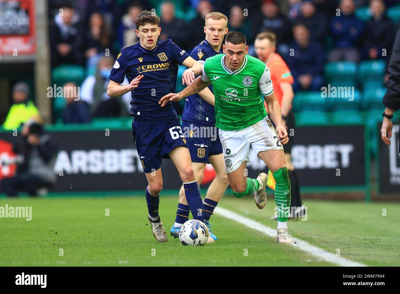 24 février 2024 ; Easter Road, Édimbourg, Écosse : Scottish Premiership ...