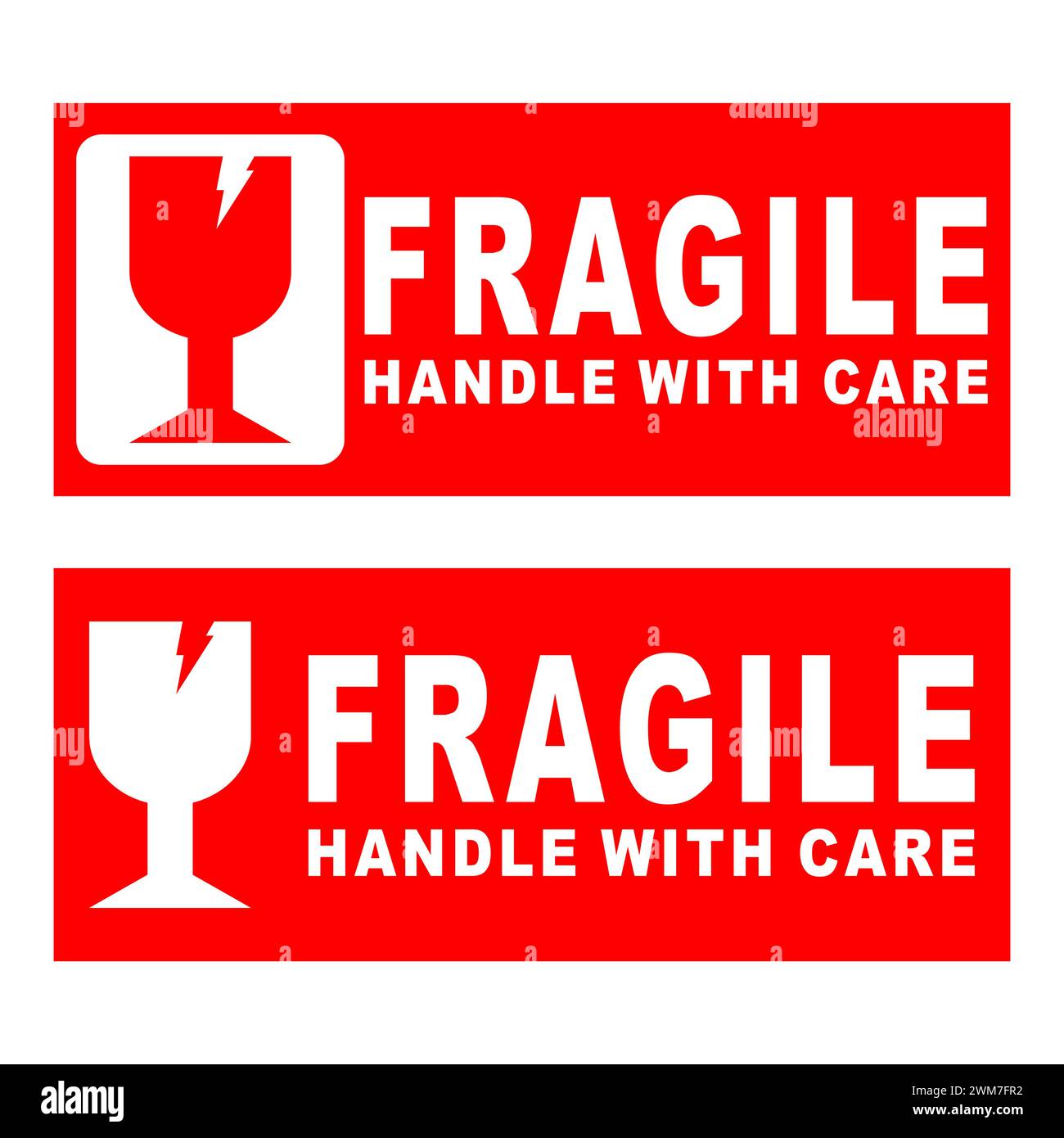 Fragile stickers Banque d'images vectorielles - Alamy