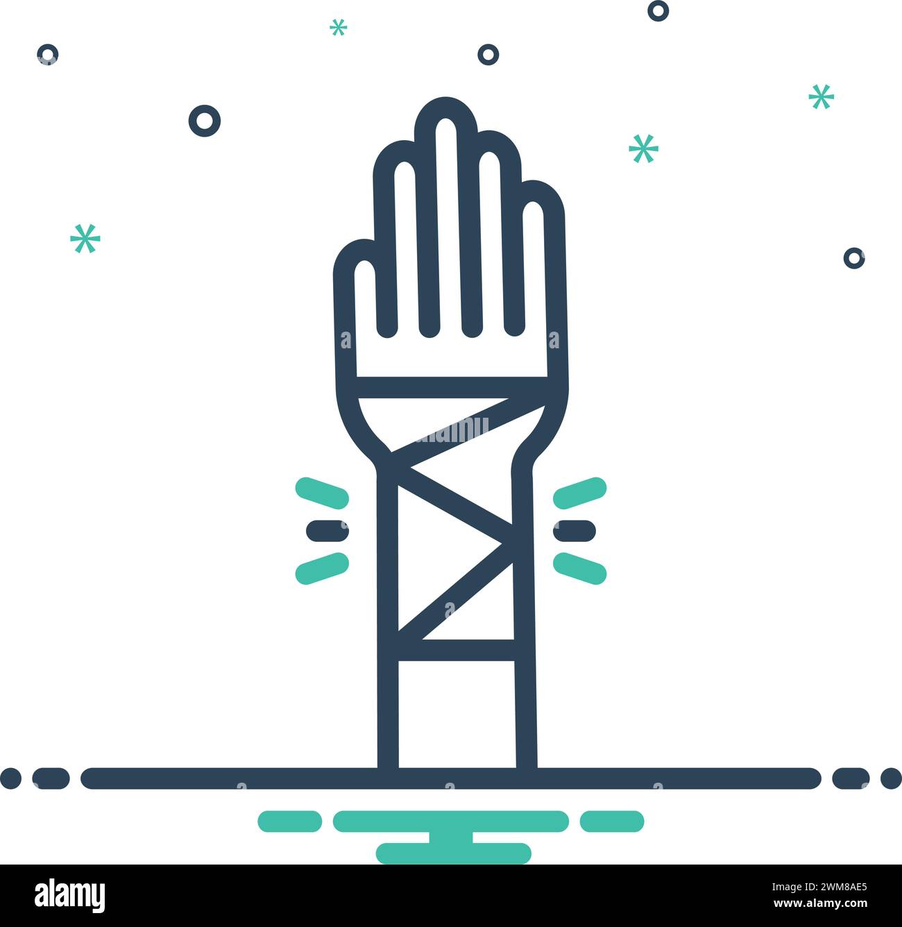 Blessure au poignet Banque d'images vectorielles - Alamy