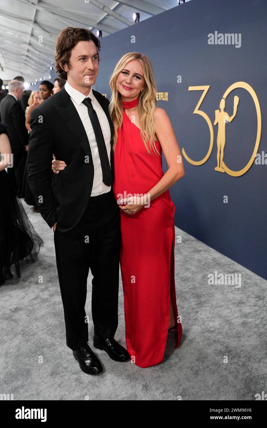 Tyson Mason, left, and Justine Lupe arrive at the 30th annual Screen ...