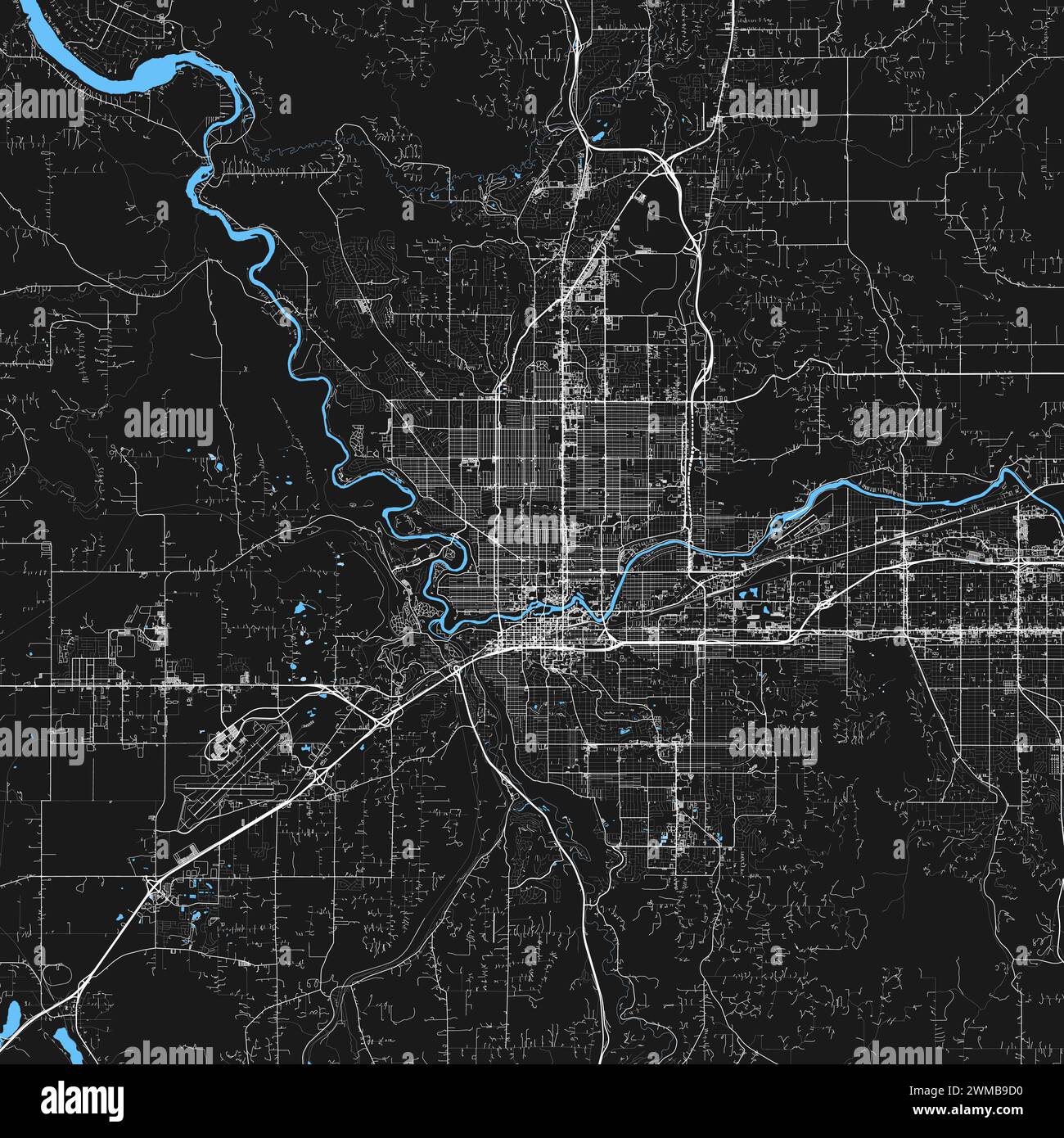 Spokane map Banque d'images vectorielles - Alamy