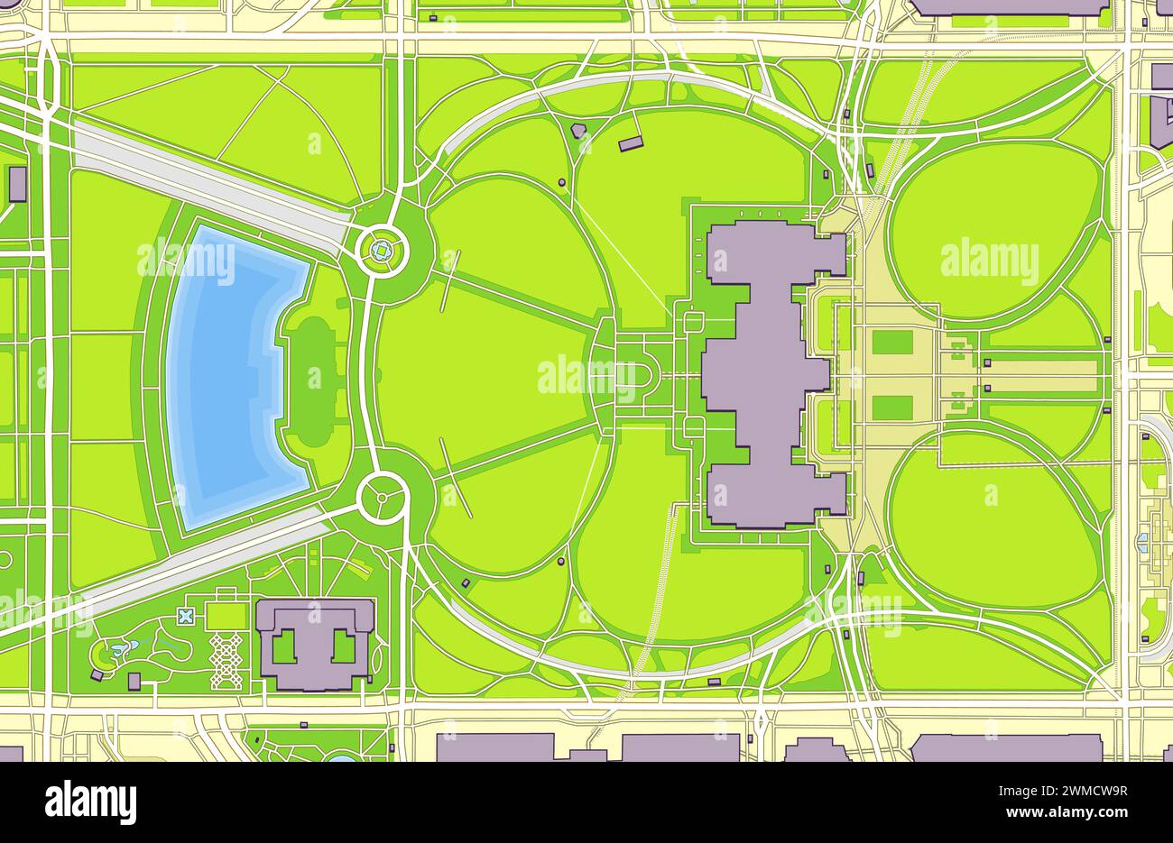 Washington dc croquis map Banque d'images vectorielles - Alamy