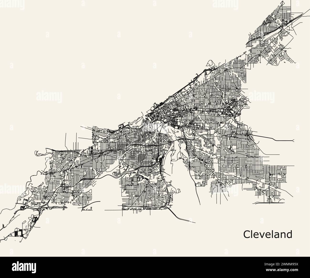 Cleveland river Banque d'images vectorielles - Alamy