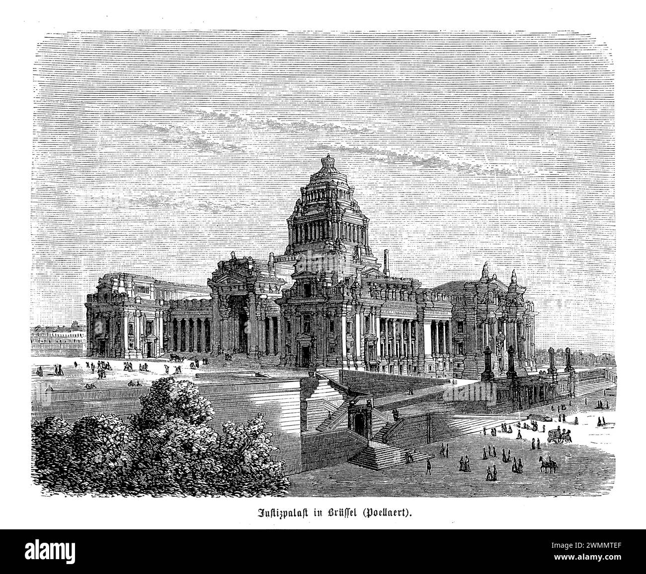 Le Palais de Justice de Bruxelles, imposant édifice conçu par l ...