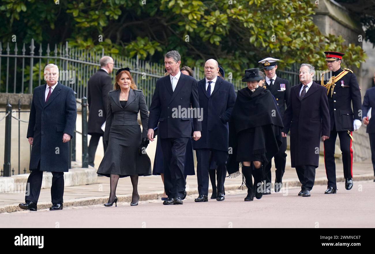 Les membres de la famille royale, (de gauche à droite) duc d'York et ...