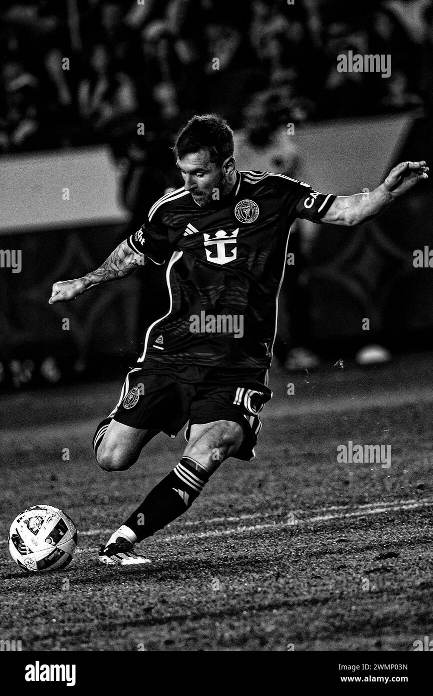 Lionel messi inter miami Banque d'images noir et blanc - Alamy