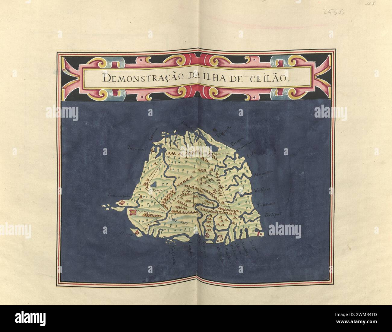 Old map of ceylon Banque de photographies et d’images à haute ...