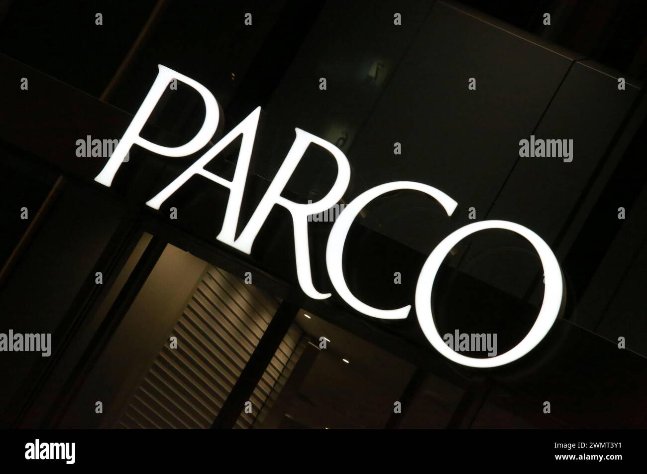 A logo of PARCO CO., LTD. is seen in Shibuya Ward, Tokyo on September 3 ...