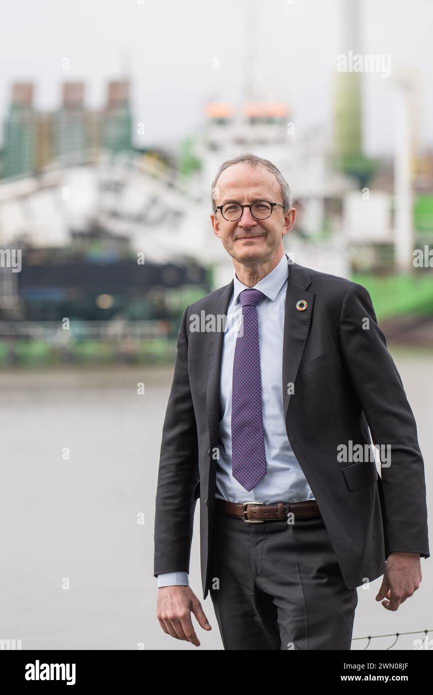 Zwijndrecht, Belgique. 28 février 2024. Luc Vandenbulcke, PDG DE DEME ...