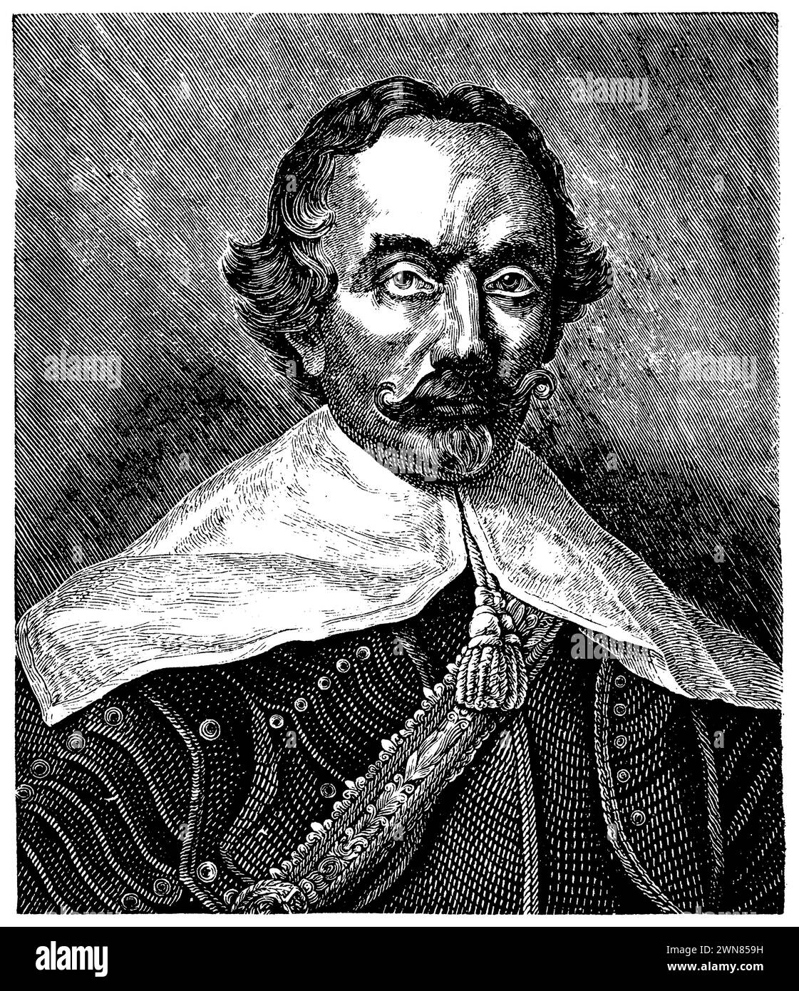 Oliver cromwell 1599 1658 Banque d'images noir et blanc - Alamy