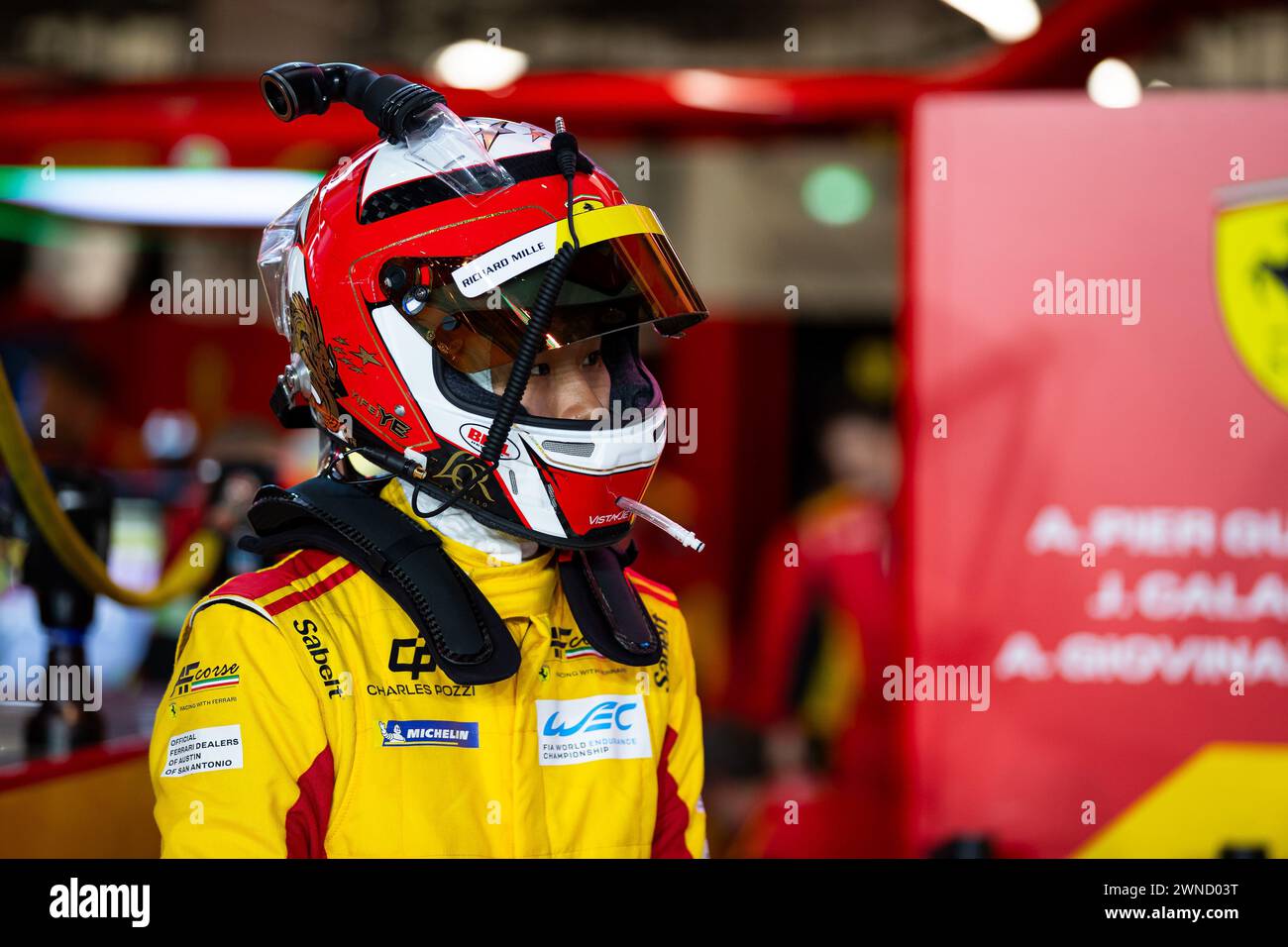 YE Yifei (CHN), AF Corse, Ferrari 499P, portrait lors du Qatar Airways ...