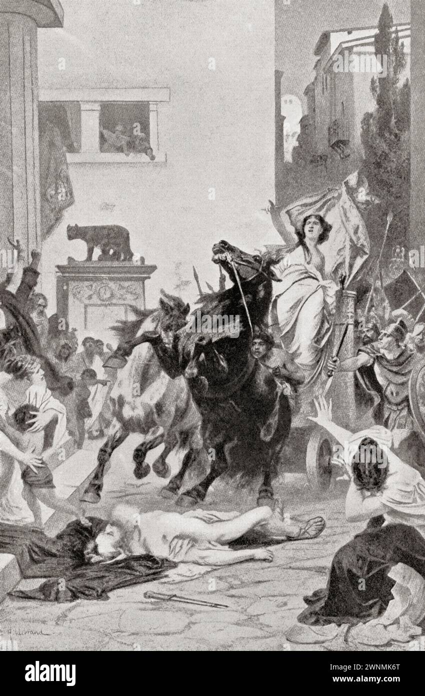 Tullia passe devant le cadavre de son père. Tullia Minor, figure semi ...