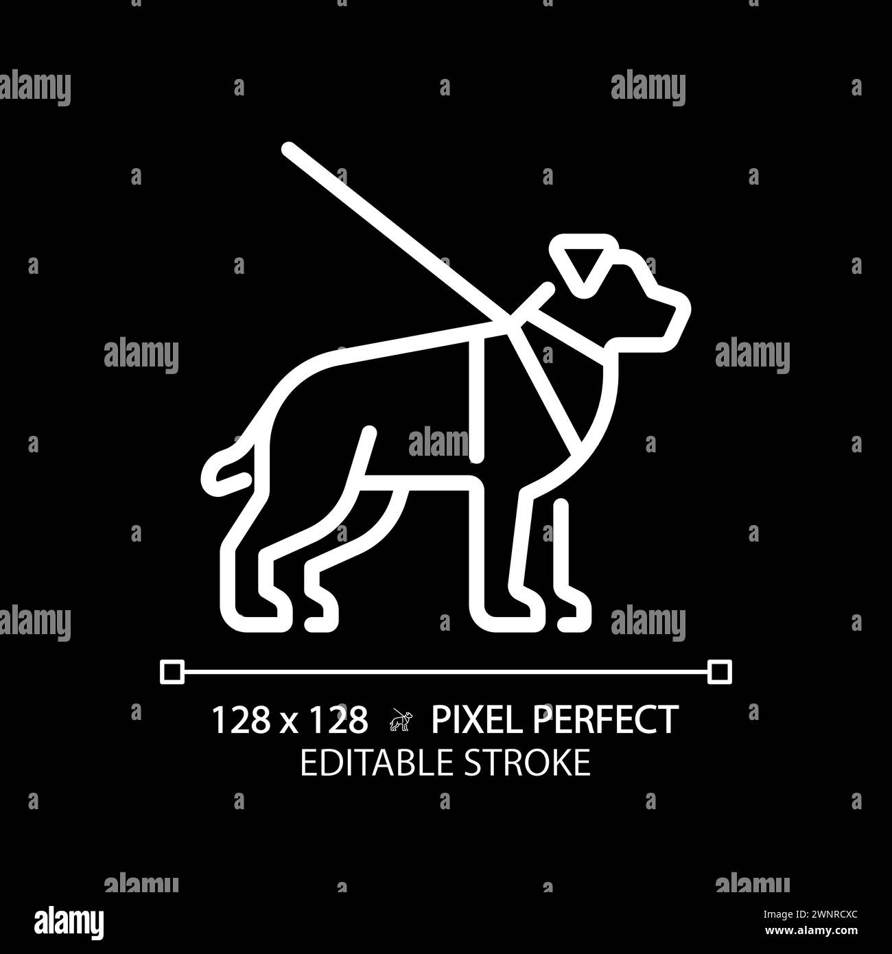 Dessin de chien guide Banque d'images vectorielles - Alamy