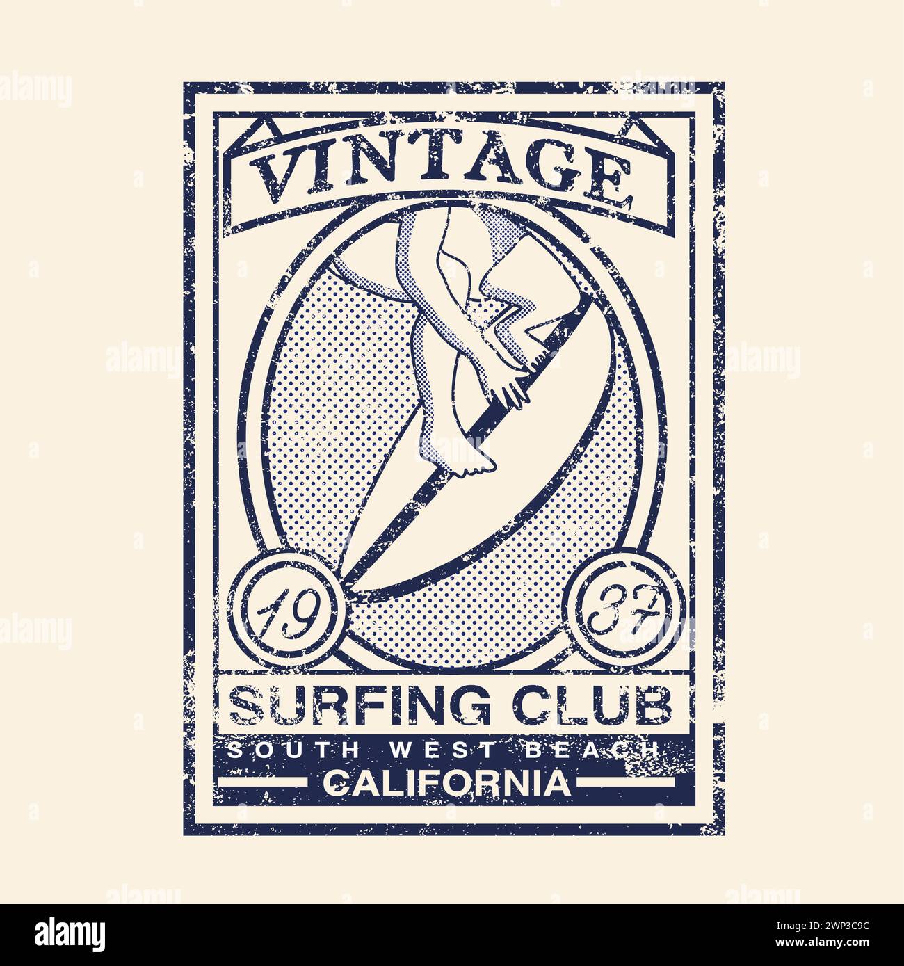 Vector vintage t shirt design border Banque de photographies et d ...