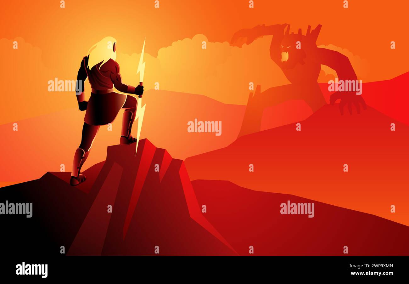 Entre les dieux Banque d'images vectorielles - Alamy