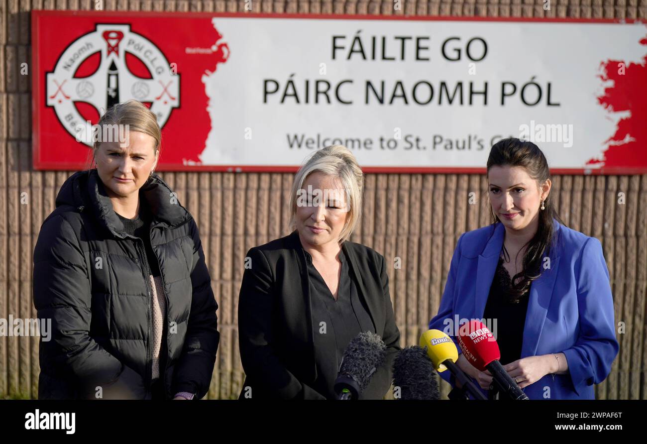 (De gauche à droite) la jeune ministre Aisling Reilly, la première ...