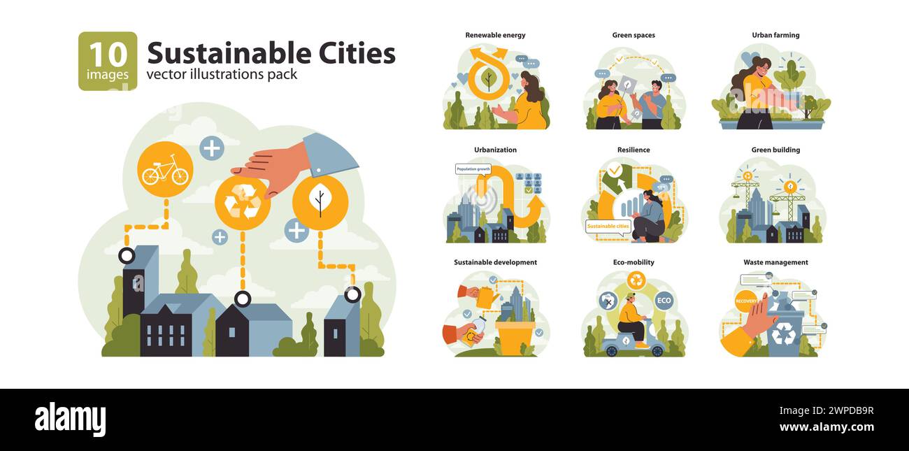 Initiative de villes durables Banque d'images détourées - Alamy