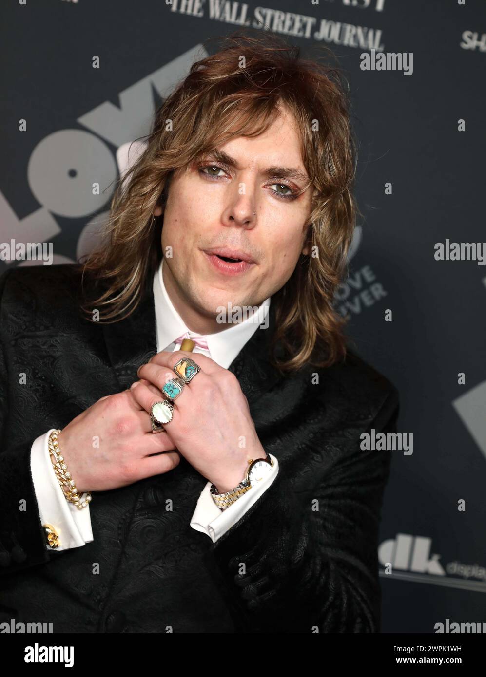 7 mars 2024, New York, New York, États-Unis : le chanteur LUKE SPILLER ...