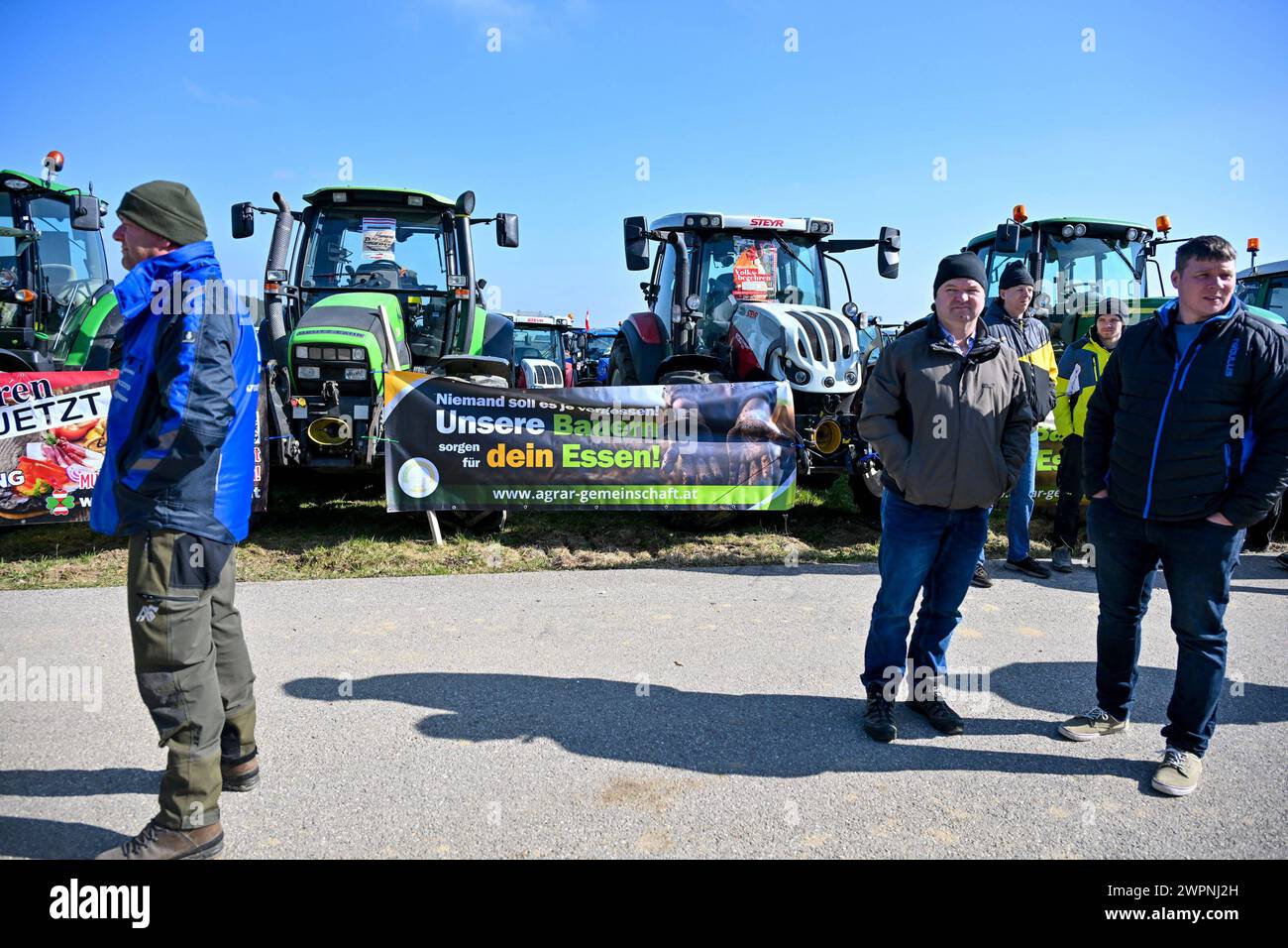 BauernProtest, Poendorf 08.03.2024, Poendorf, AUT, BauernProtest, im ...