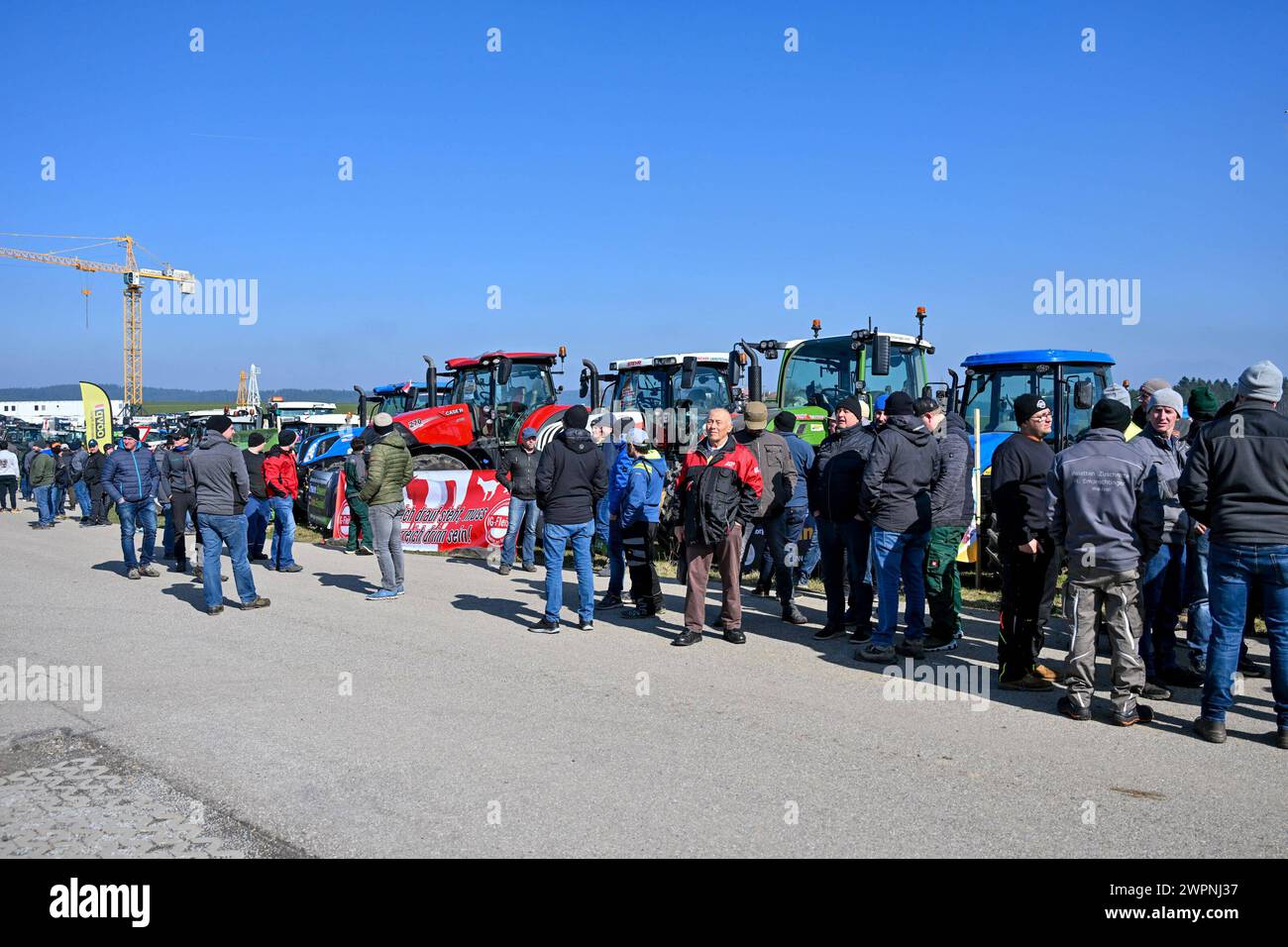BauernProtest, Poendorf 08.03.2024, Poendorf, AUT, BauernProtest, im ...