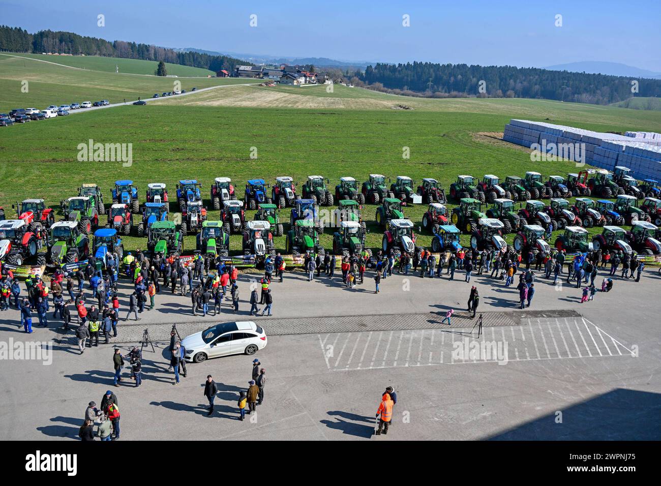 BauernProtest, Poendorf 08.03.2024, Poendorf, AUT, BauernProtest, im ...
