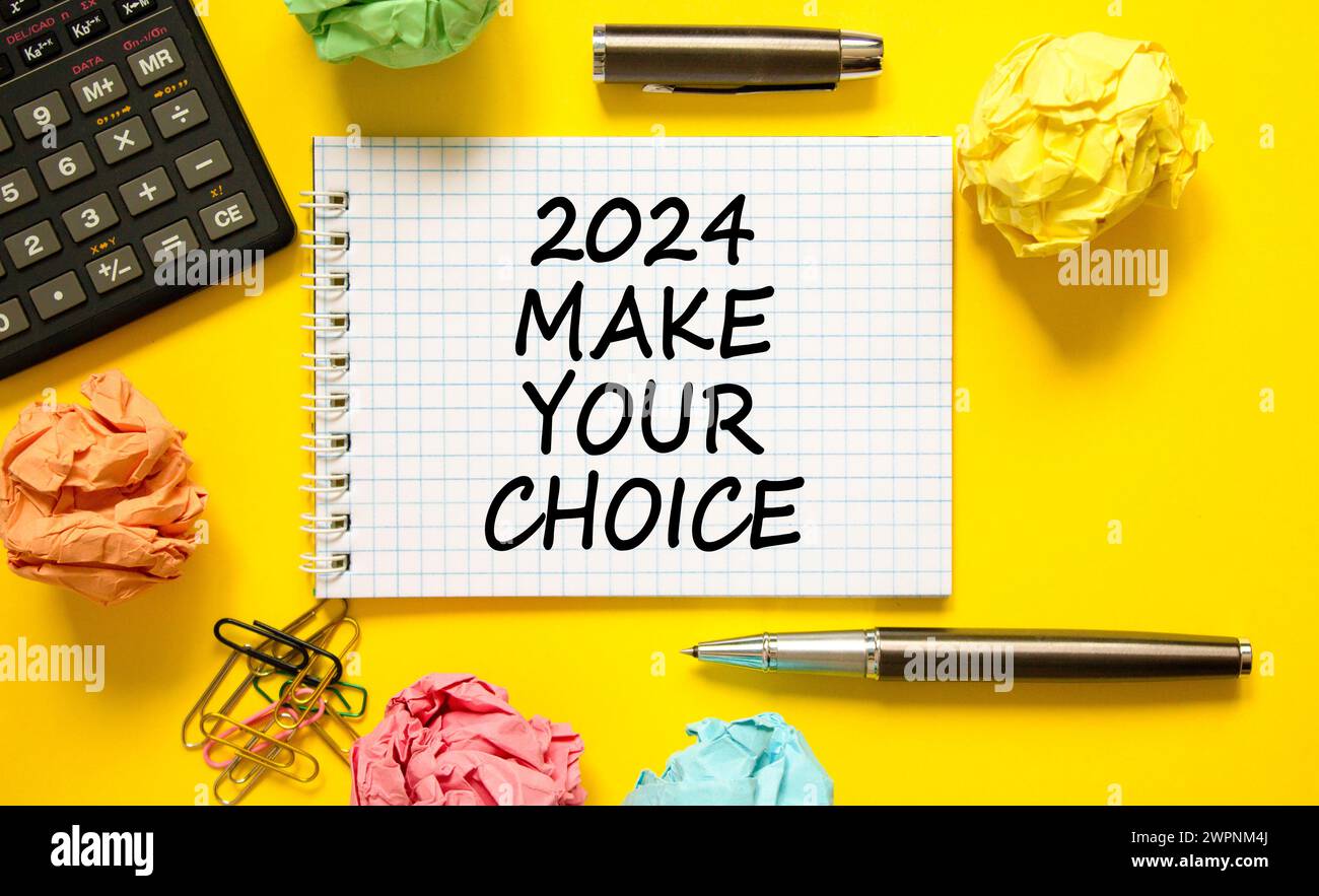 2024 symbole faites votre choix. Concept words 2024 faites votre choix ...