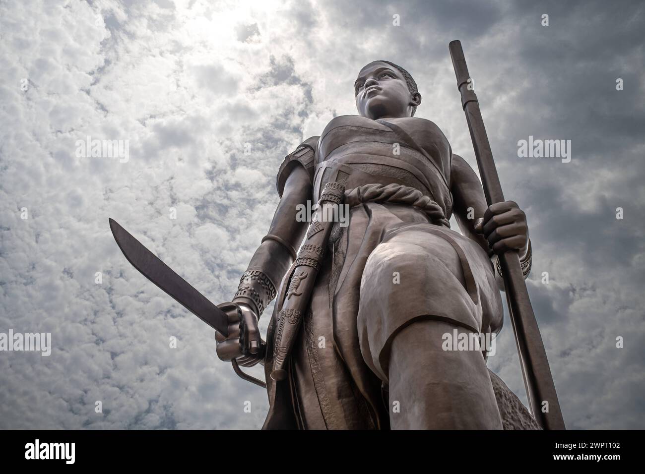 Monument Amazone Benin, Cotonou März 2024 : seit mitte 2022 steht das ...