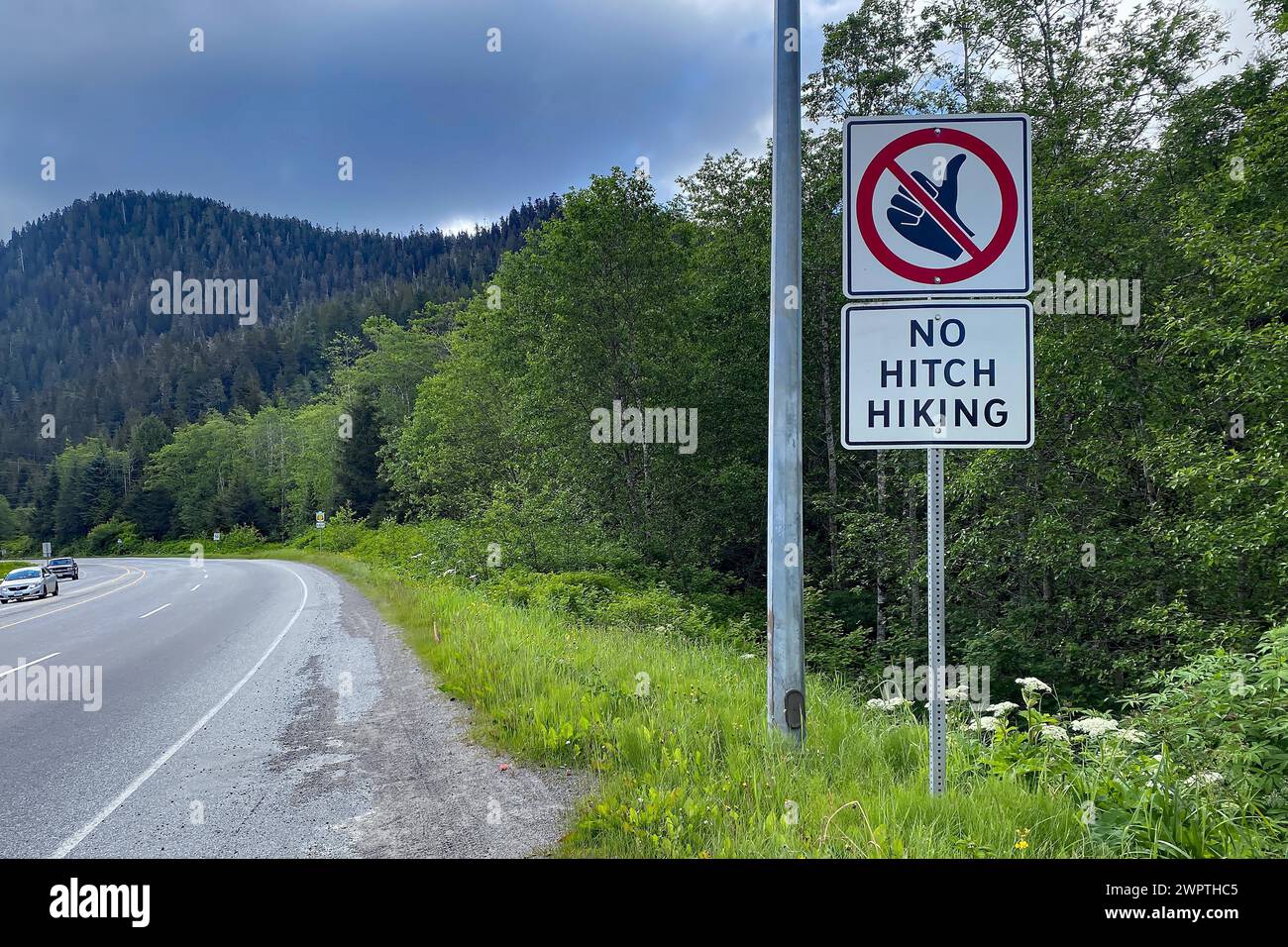 Hitchhiker sign Banque de photographies et d’images à haute résolution ...