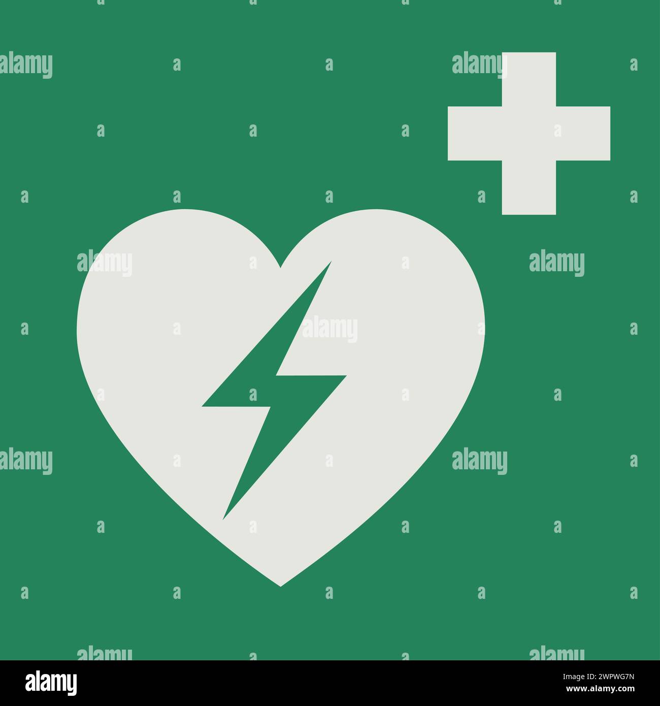 PICTOGRAMME DE SIGNALISATION DE SÉCURITÉ, défibrillateur cardiaque ...