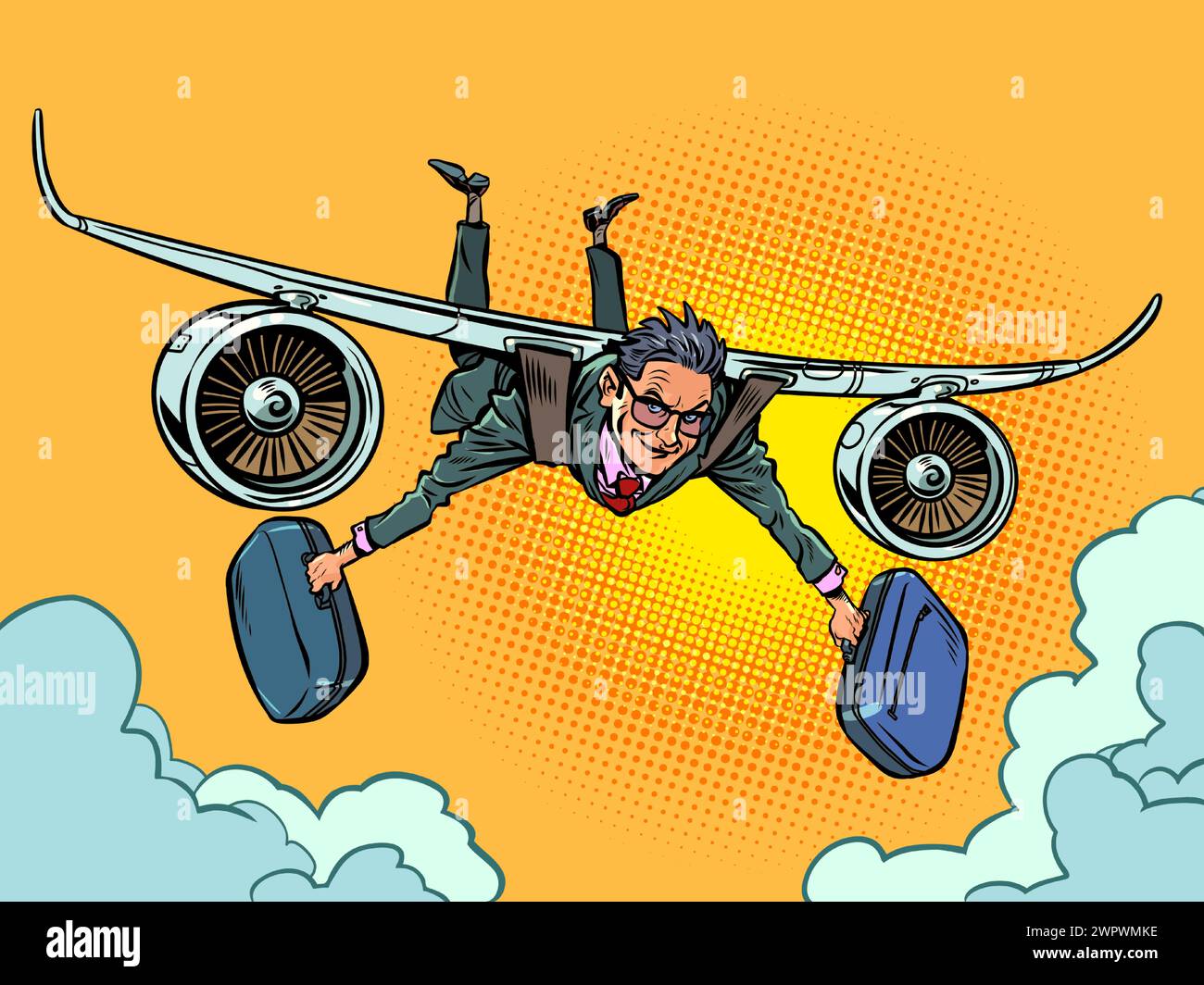 Homme qui vole Banque d'images vectorielles - Alamy