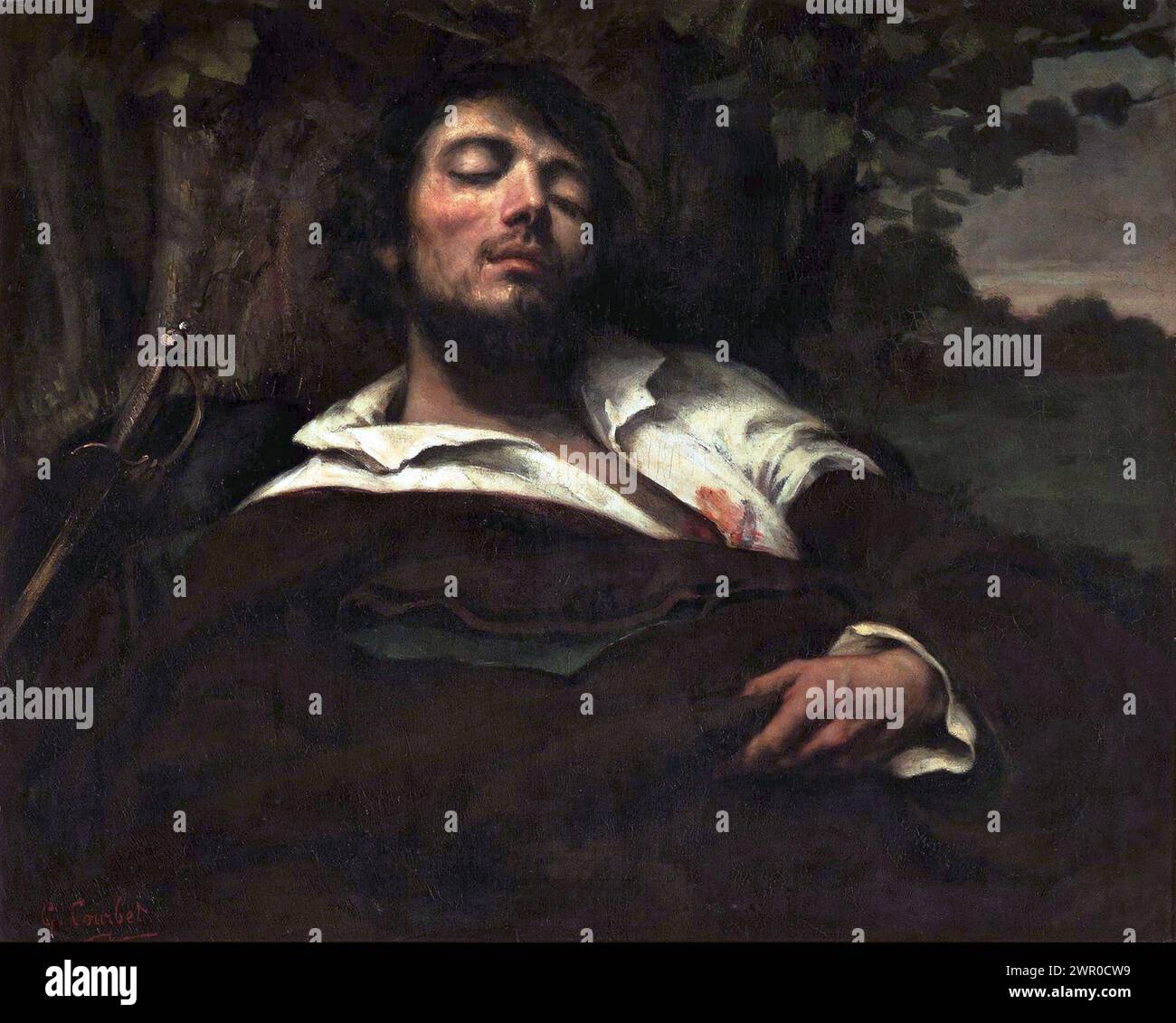 L'homme blessé est un autoportrait à l'huile sur toile réalisé entre ...