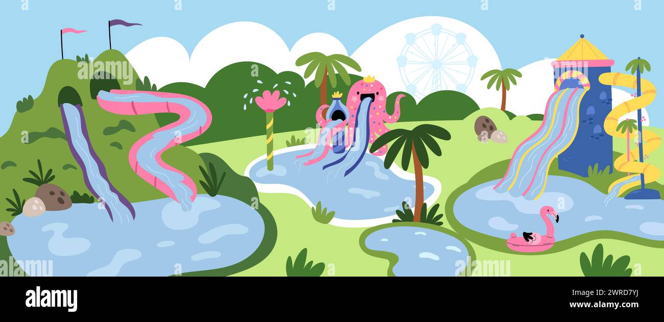 Water slides Banque d'images vectorielles - Alamy